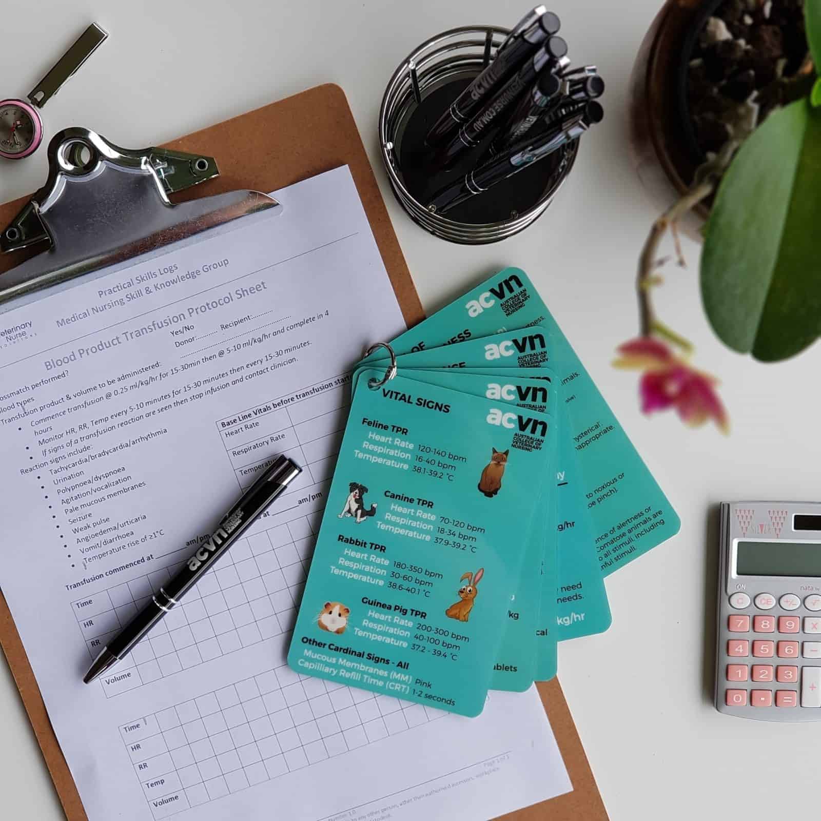 ACVN Crib Cards - Australian College of Veterinary Nursing